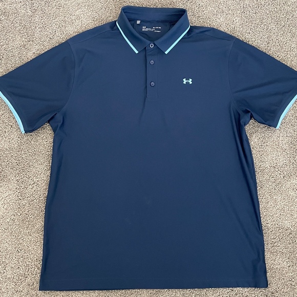 Under Armour | Shirts | Mens Under Armor Headgear Golf Polo Shirt Xl ...